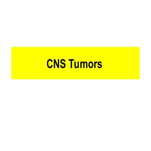 Comprehensive Overview of CNS Tumors: Classification, Types, and ...
