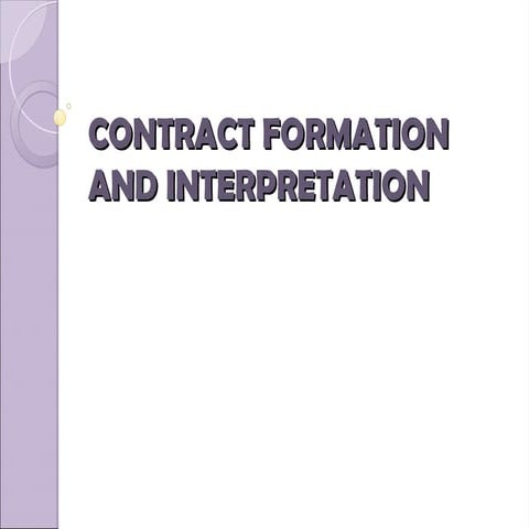 Rules of Contract Interpretation Under UK Law | PPTX