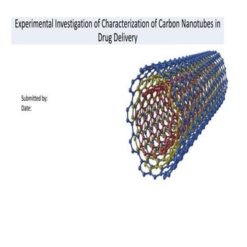 Experimental Investigation of Characterization of Carbon Nanotubes in ...