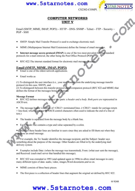 Electronic mail - Computer Networks | PPTX