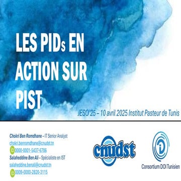 Les PID's en ACTION sur PIST - JESO2025 | PDF