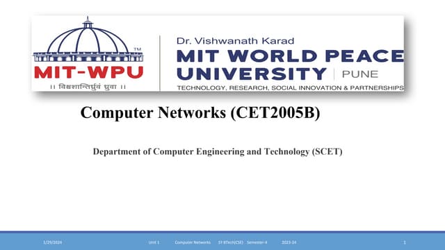 Computer Networks Module 1 Fundamentals Of Networking And Data Communication Pdf Computer