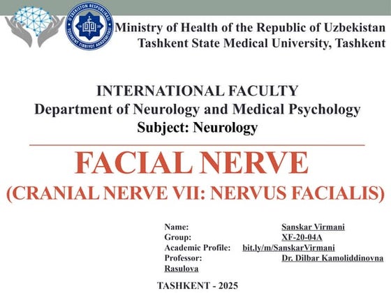 Anatomy of facial nerve | PPT