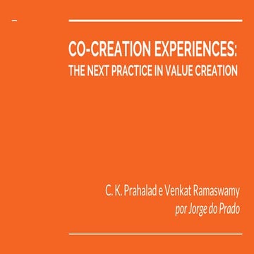 Co-creation experiences: the next practice in value creation | PDF