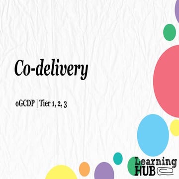 Co delivery tier 1,2,3 | PPT