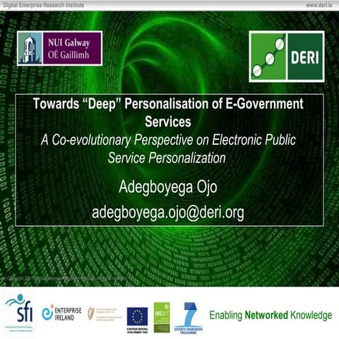 Towards “Deep” Personalisation of E-Government Services | PPTX