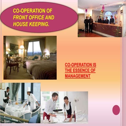 Co operation to other department on hotel | PPTX