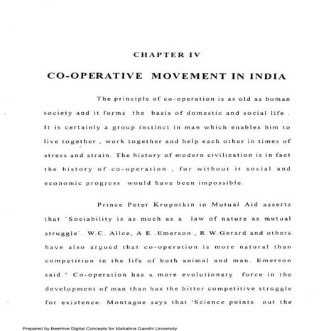 Co operative movement in india | PDF