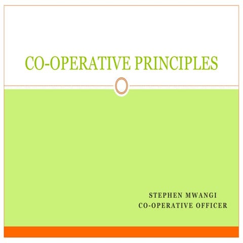 Co operative principles | PPTX