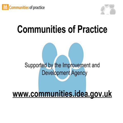 Introduction and benefits of Communities of Practice | PPT
