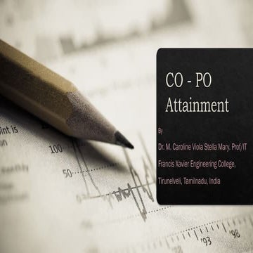 CO - PO Attainment - NBA - NAAC - Attainment Analysis | PPT