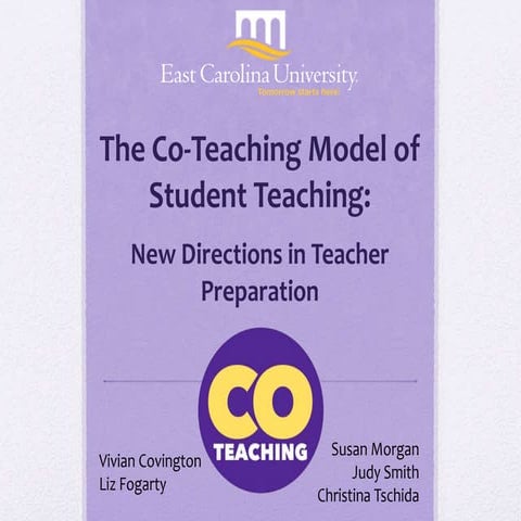 The Co-Teaching Model of Student Teaching: New Directions in Teacher ...