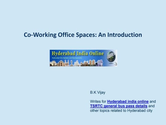 Coworking space is a growing trend | PPT