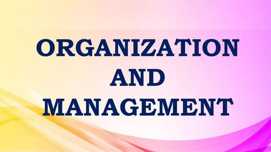 Organization and management planning | PPT