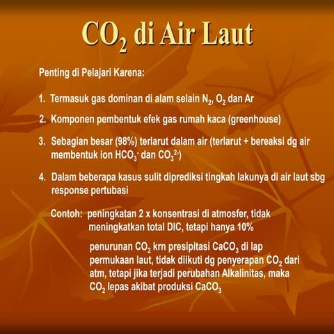 Co2 di air laut | PPT