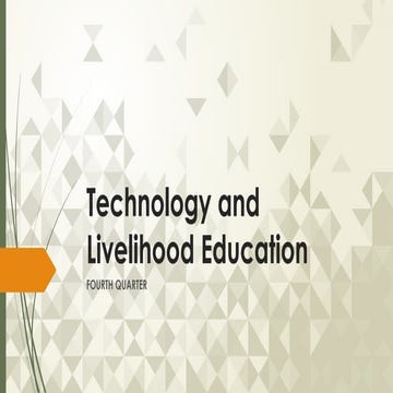 HANDCRAFT WEEK 1 FIRST QUARTER FOR TECHNOLOGY AND LIVELIHOOD EDUCATION ...