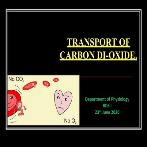 TRANSPORT OF CARBON DIOXIDE | PPT
