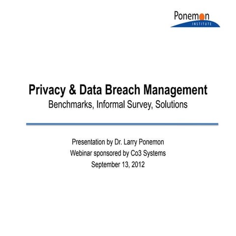 Privacy & Data Breach Management | PDF | Computer Software and ...