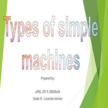 SCIENCE 6 PPT Q3 - Types Of Simple Machines.pptx