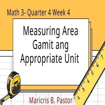 Math 3 Quarter 4 Measuring Area using Units | PPTX