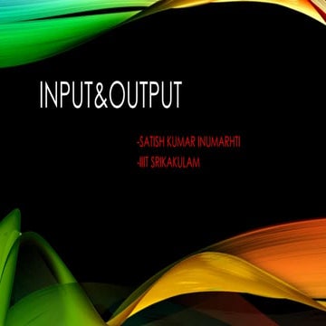 Input And Output Devices | PPT