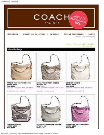 Coach U.S. Factory Outlet 70% Big Sale for Hari Raya 2011 | PDF