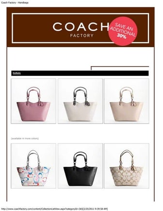 Coach U.S. Factory Outlet 70% Big Sale for Hari Raya 2011 | PDF