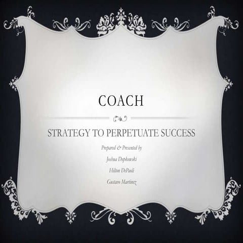 Coach Marketing Case Study, EMBA, SSU | PPTX