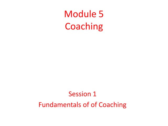 COACHING SKILLS POWERPOINT | PPT