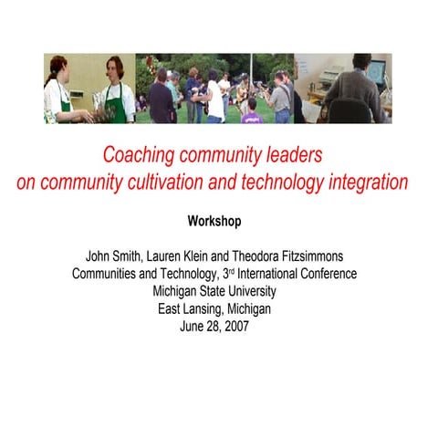 Coaching leaders of communities of practice | PPT | Workshops and ...