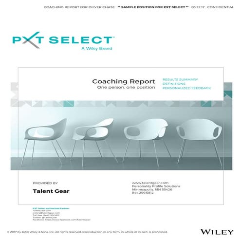 PXT Select™ Coaching Report sample | PDF