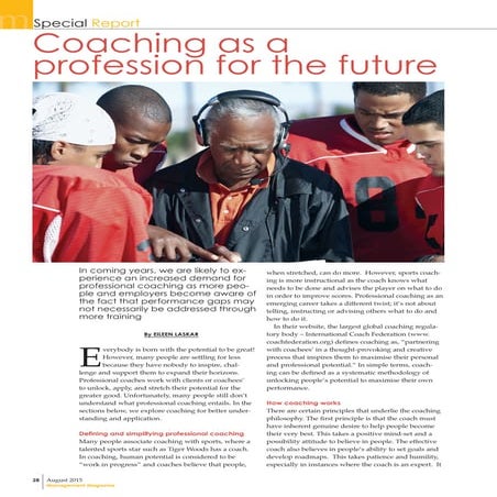 Coaching as a profession for the future | PDF