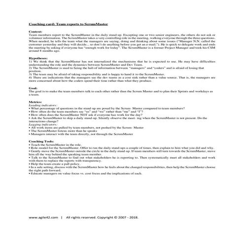 Coaching card example | PDF