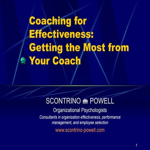 Coaching For Effectiveness | PPT