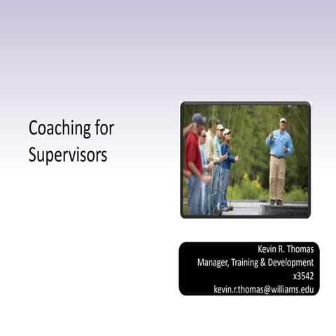 Coaching for supervisors | PPTX