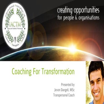 Coaching for Transformation, by Jevon Dangeli | PPT