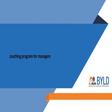 coaching program for managers | PPT