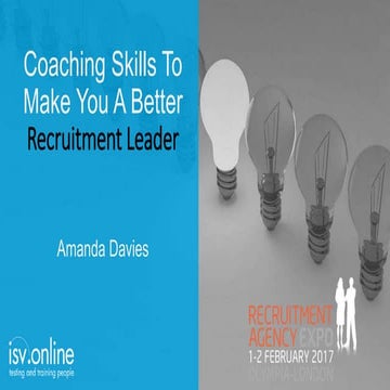 Coaching skills for recruitment leaders | PPTX