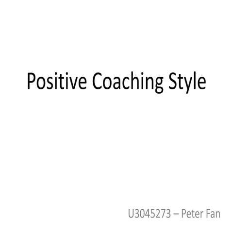 Coaching styles | PPTX