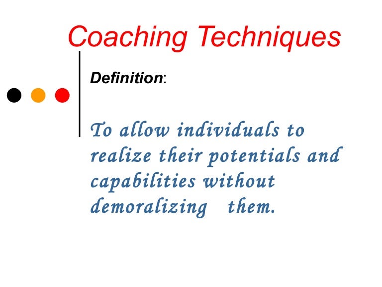 Coaching Techniques