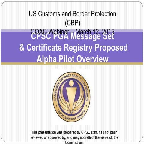 COAC Presentation March 12 2015 | PPTX