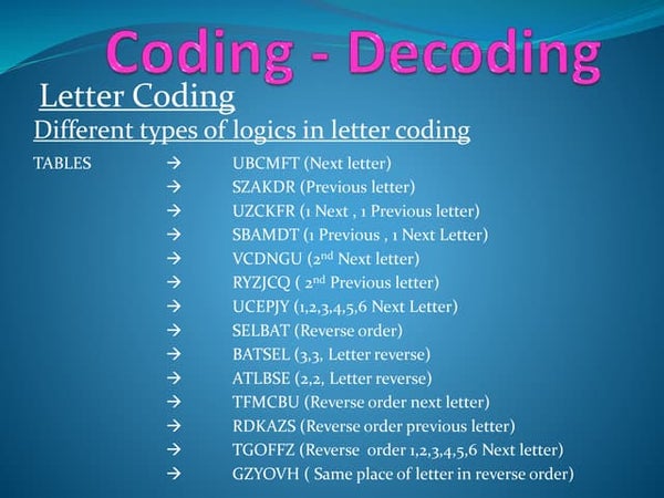 How To Solve Problems Of Coding Decoding 2381