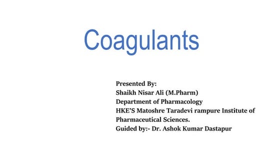 COAGULANTS | PPTX