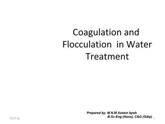 Water filtration plant | PPT