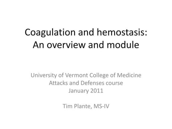 Coagulation tests | PPT | First Aid | Injuries