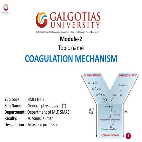 Coagulation mechanism | PPTX
