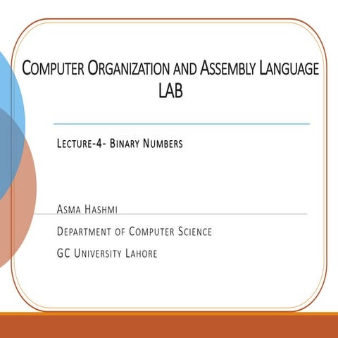 Co&al lecture-04 | PPT