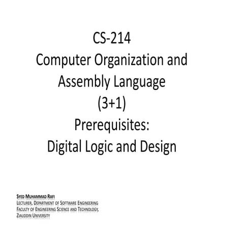 Coa Lecture 01 Introduction Pptx