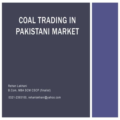 Coal Trading in Pakistan Market | PPTX