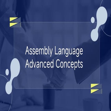 COAL Assembly Language Advanced lec .pdf